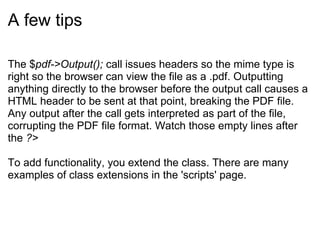 The FPDF Library | PPT