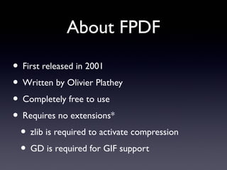 Introduction to FPDF | PPT