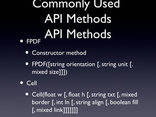 Introduction to FPDF - DC PHP | PPT