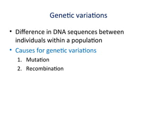 FPE - Lec 22-23 - Mutation, DNA Repair and Recombination.ppt
