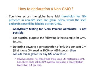 FPE - Lec 32 - GMO testing, labeling and traceability.pptx