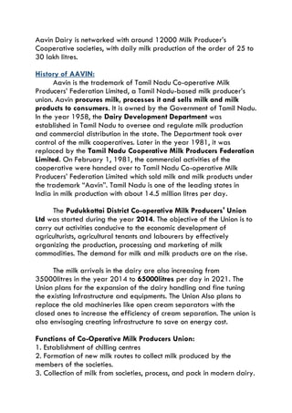 AAVIN internship report | PDF