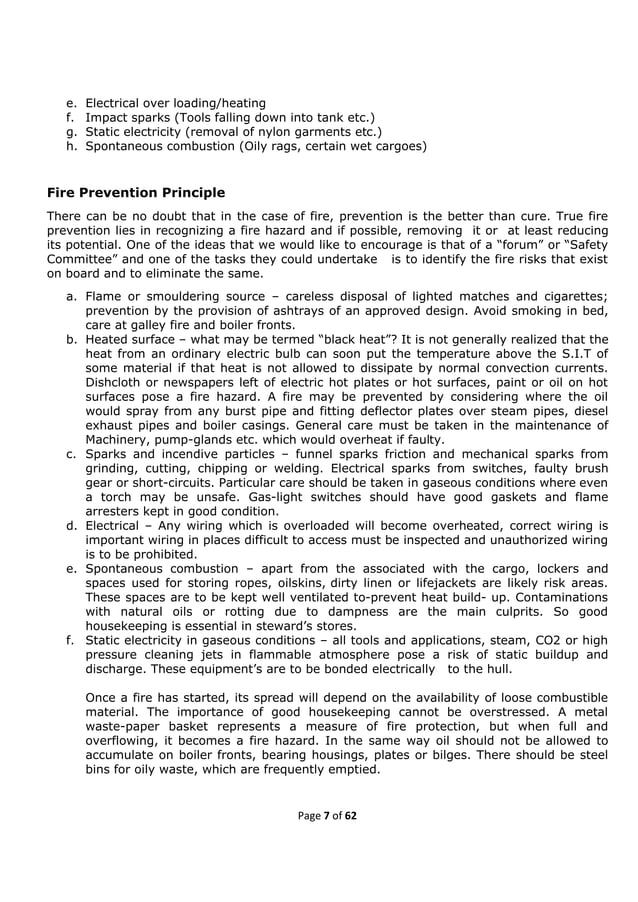 Fire prevention and Fire Fighting(FPFF) | PDF