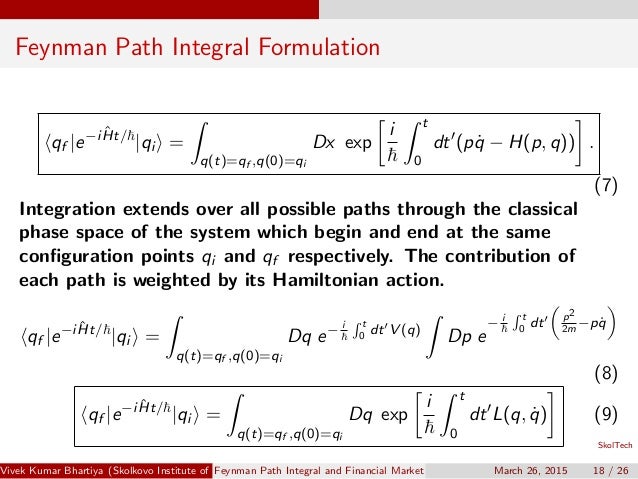 Feynman Path Integral and Financial Market