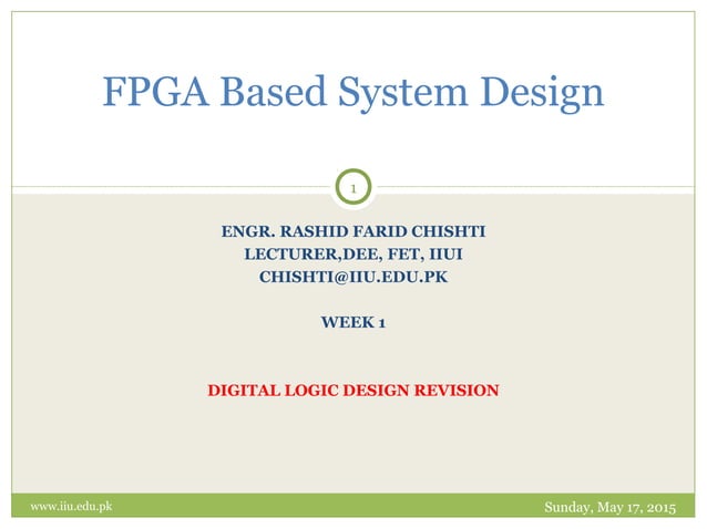 Fpga 01-digital-logic-design | PPT