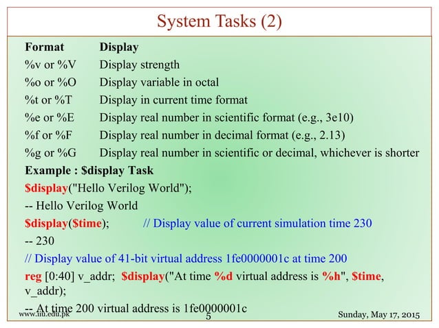 Fpga 06-data-types-system-tasks-compiler-directives | PPT