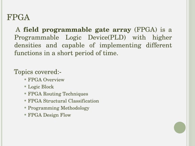 Fpga Ppt Programming Languages Computing
