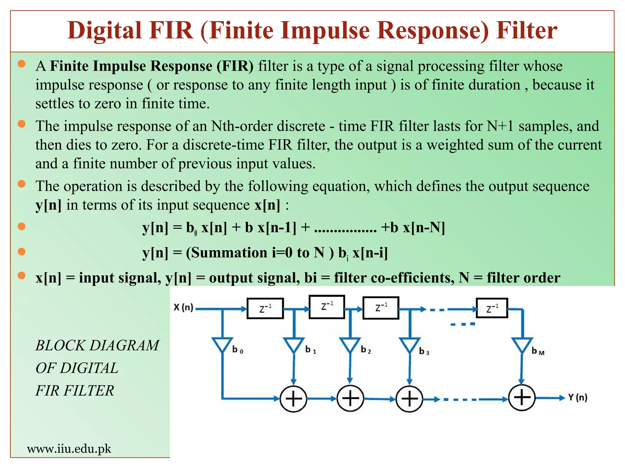 Fpga 11 Sequence Detector Fir Iir Filter Ppt Digital Audio Computer Software And Applications
