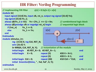 Fpga 11-sequence-detector-fir-iir-filter | PPT