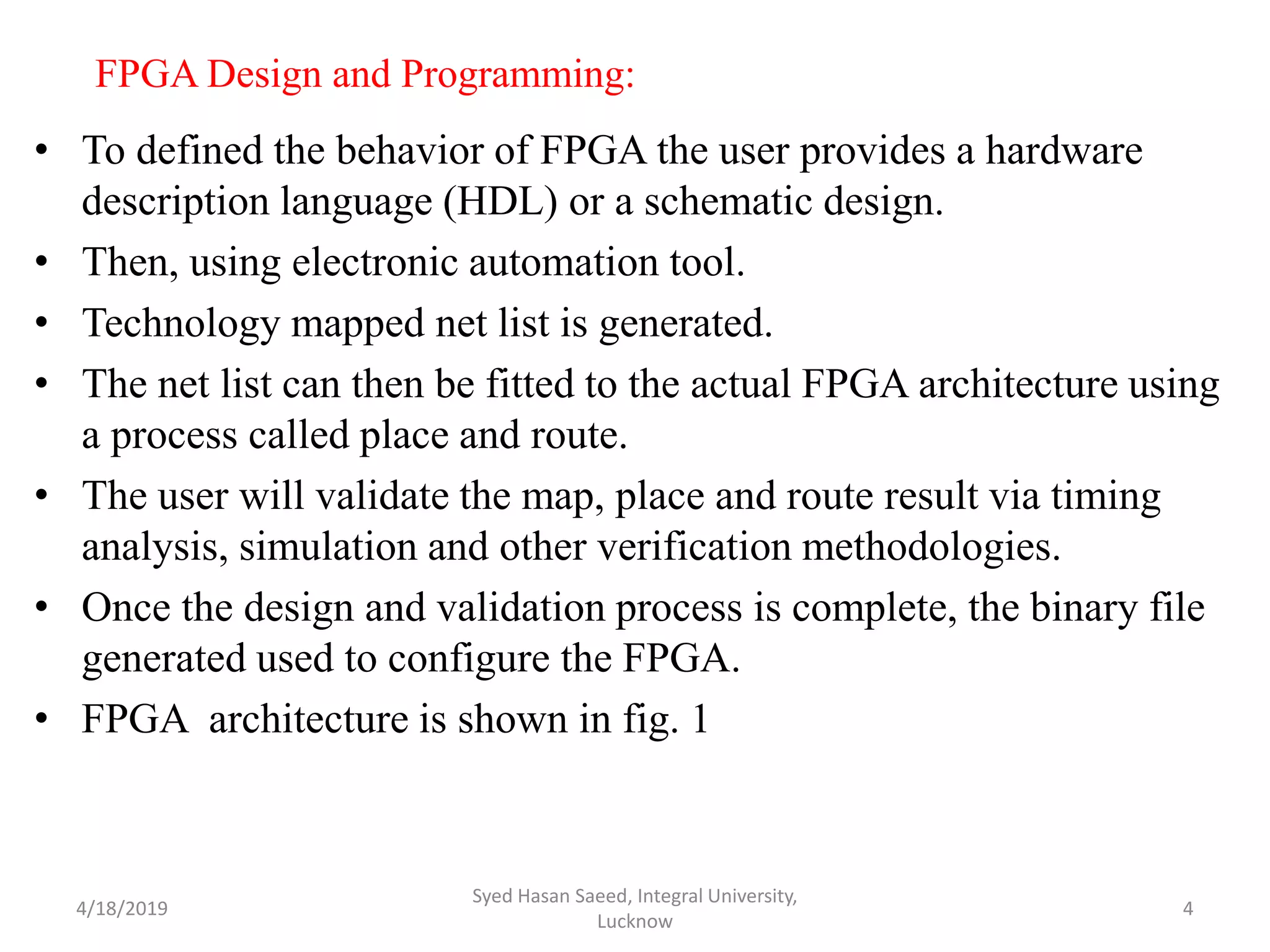 FPGA | PPTX | Programming Languages | Computing