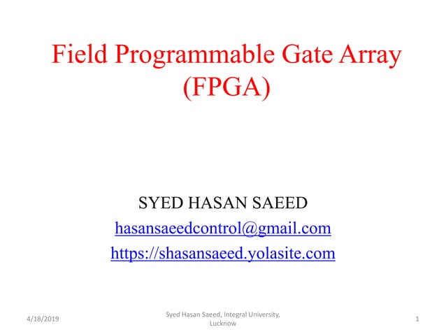 Fpga Pptx Programming Languages Computing