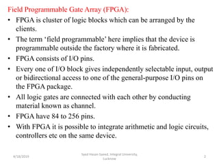 FPGA | PPTX | Programming Languages | Computing