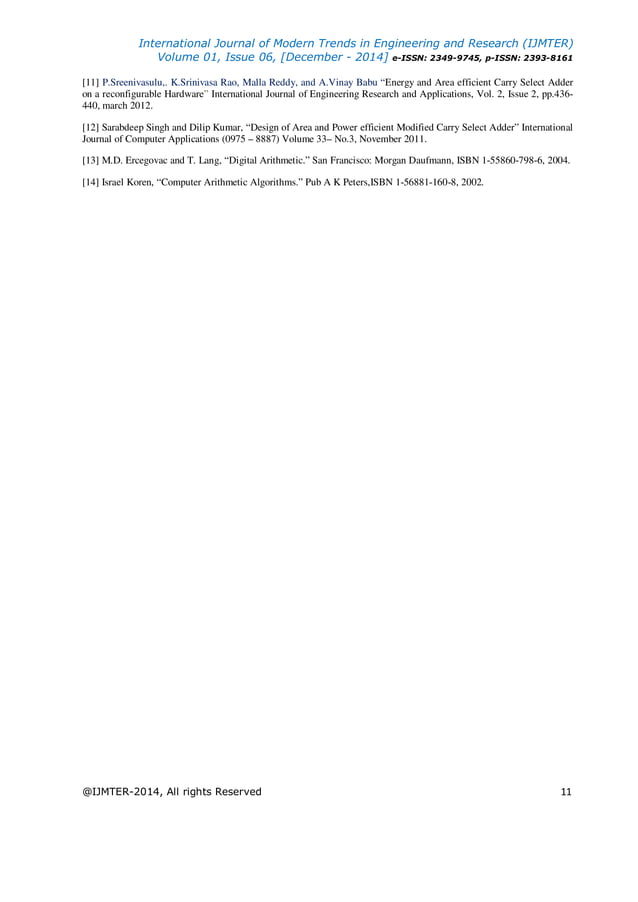 FPGA Implementation of High Speed Architecture of CSLA using D-Latches | PDF