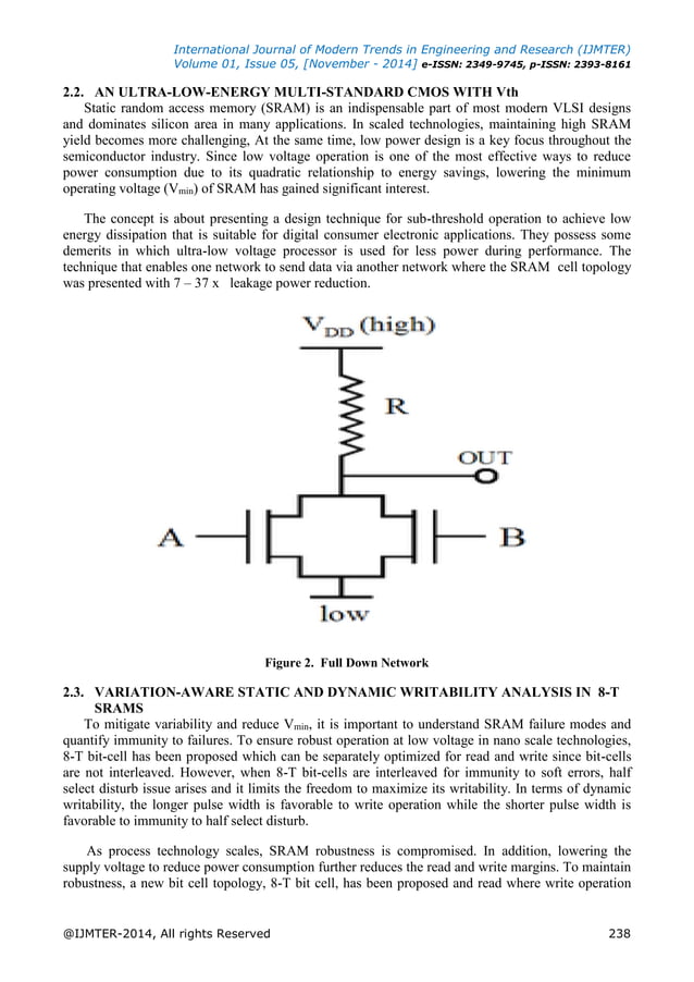FPGA IMPLEMENTATION OF LOW POWER SRAM BASED PROCESSOR IN 8T USING HETTS | PDF