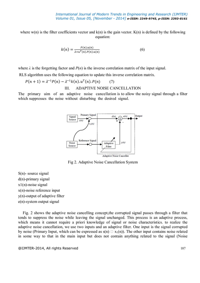 FPGA IMPLEMENTATION OF NOISE CANCELLATION USING ADAPTIVE ALGORITHMS | PDF | Digital Audio ...