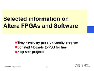 Altera FPGA Marketing Report | PPT