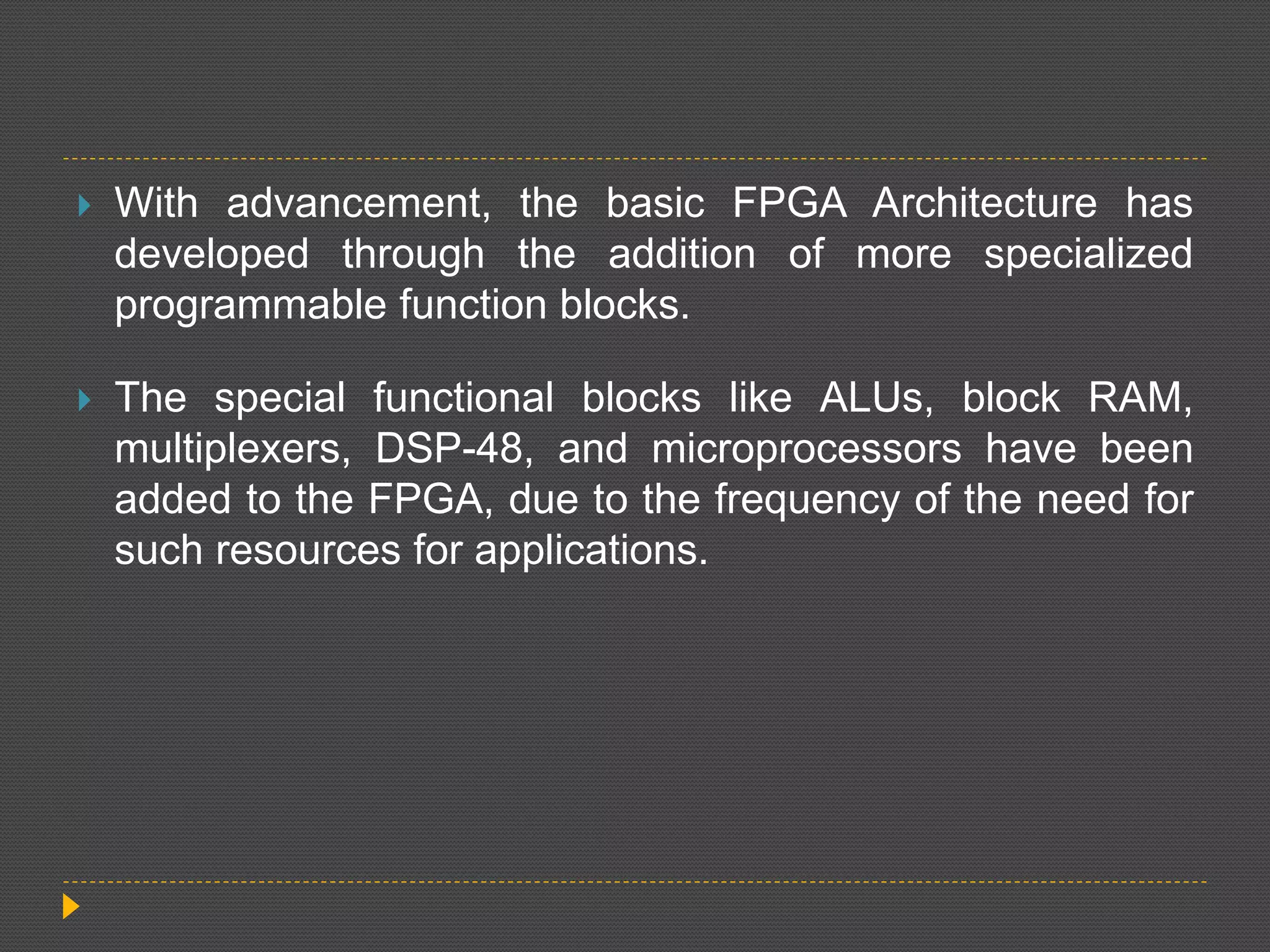 FPGA Architecture and application | PPT