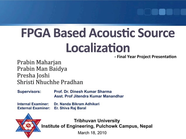 FPGA Based Acoustic Source Localization Project | PPT