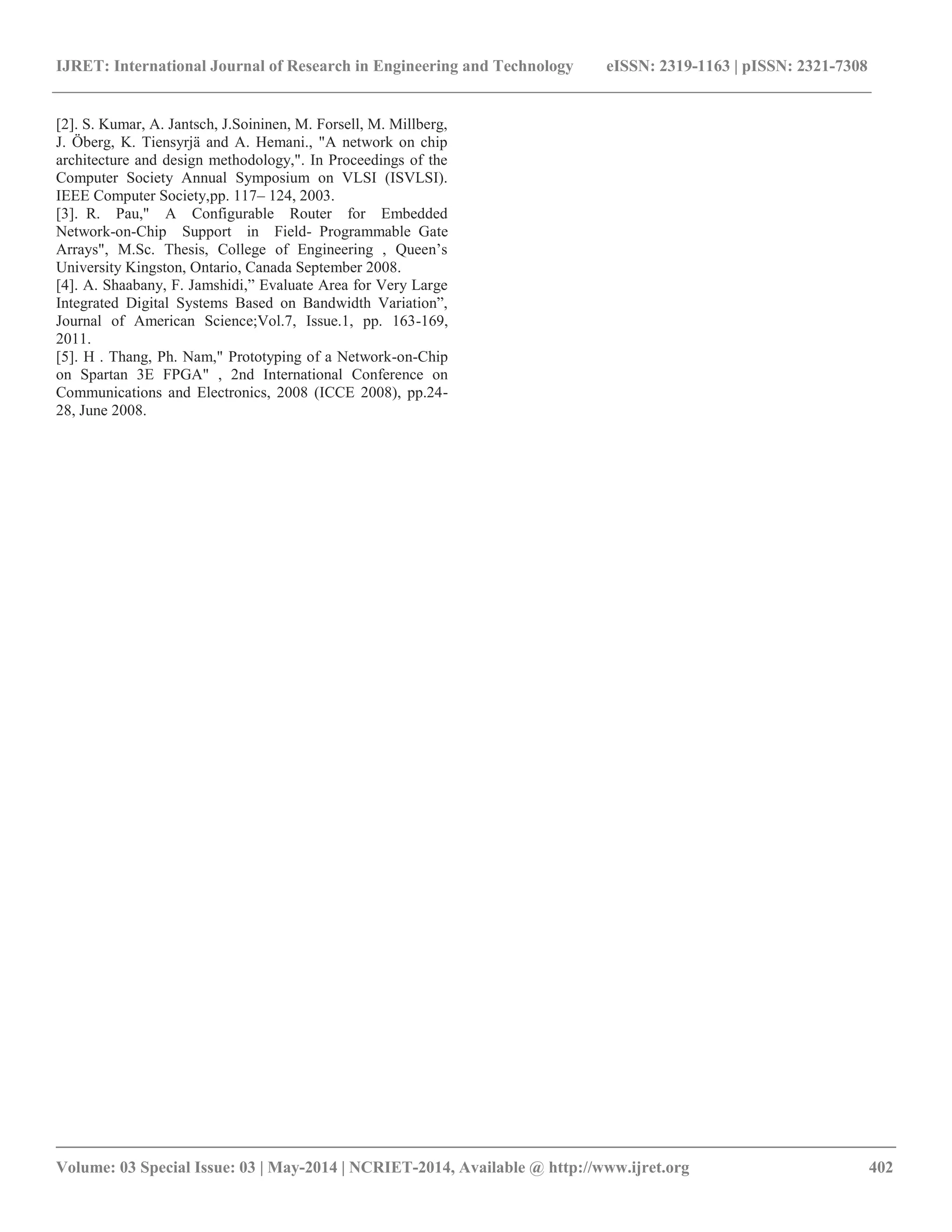 Fpga Based Design And Implementation Of Noc Torus Pdf Computer Networking Computing