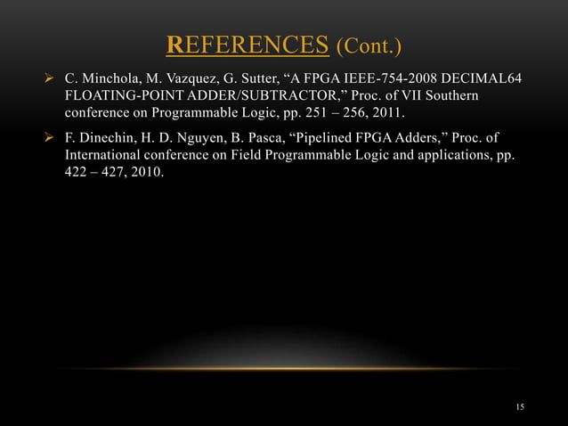 Fpga Based Implementation Of A Double Precision Ieee Floating Point Adder Ppt