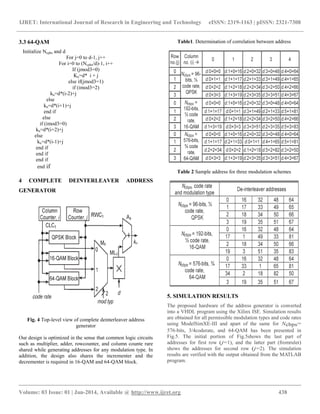 Fpga based low power and high performance address generator for wimax deinterleaver | PDF