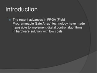 Fpga based motor controller | PPT