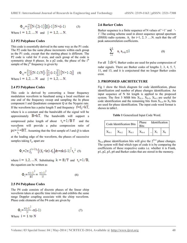Fpga Based Solution For The Identification Of Radar Pulse Sequences For