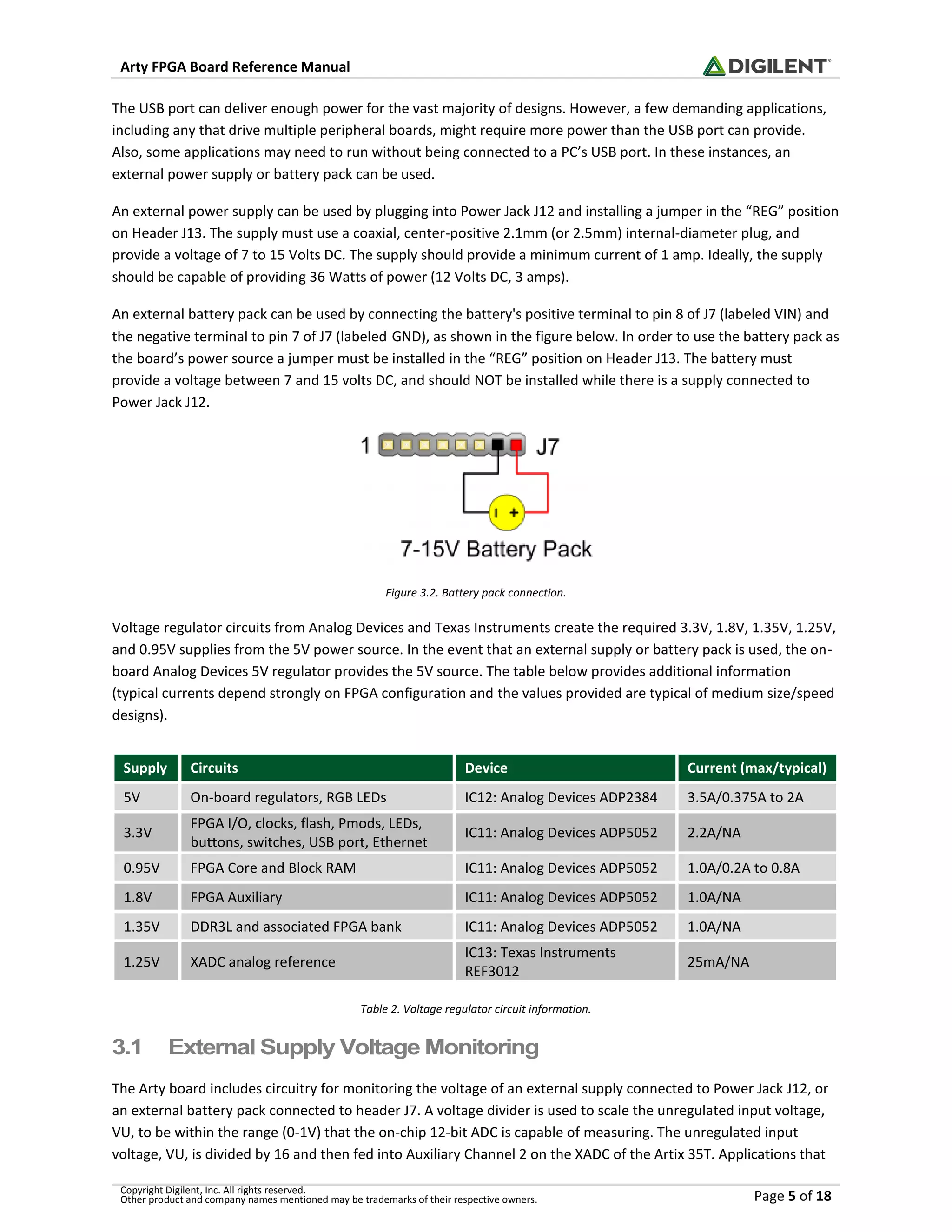Fpga Board Xilinx Arty A7 35 T User Guidepdf