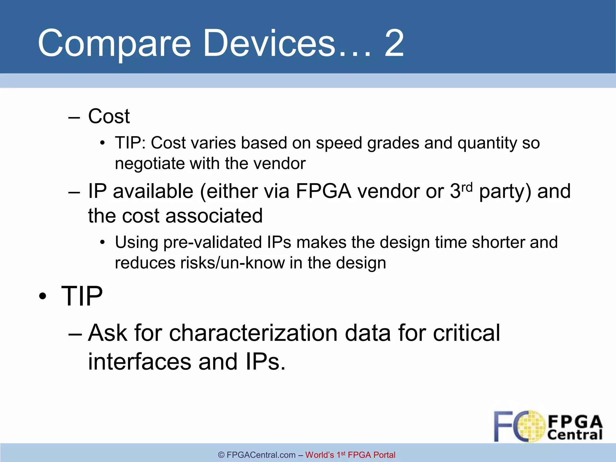 Fpga Device Selection | PDF