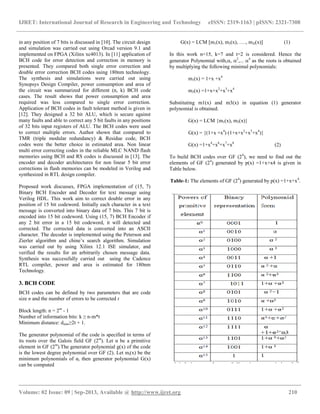 Fpga implementation of (15,7) bch encoder and decoder for text message