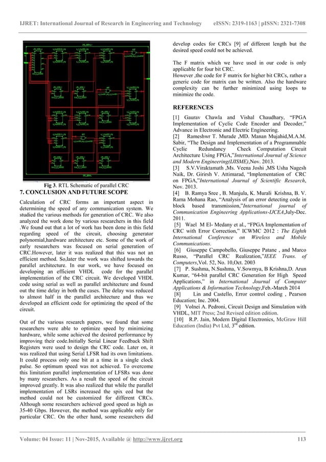 Fpga Implementation Of 4 Bit Parallel Cyclic Redundancy Code Pdf