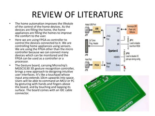 Fpga implementation of gesture based home automation | PPTX