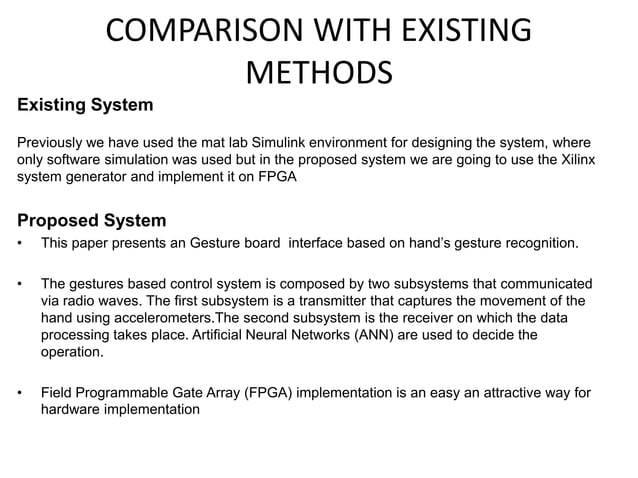 Fpga implementation of gesture based home automation | PPTX
