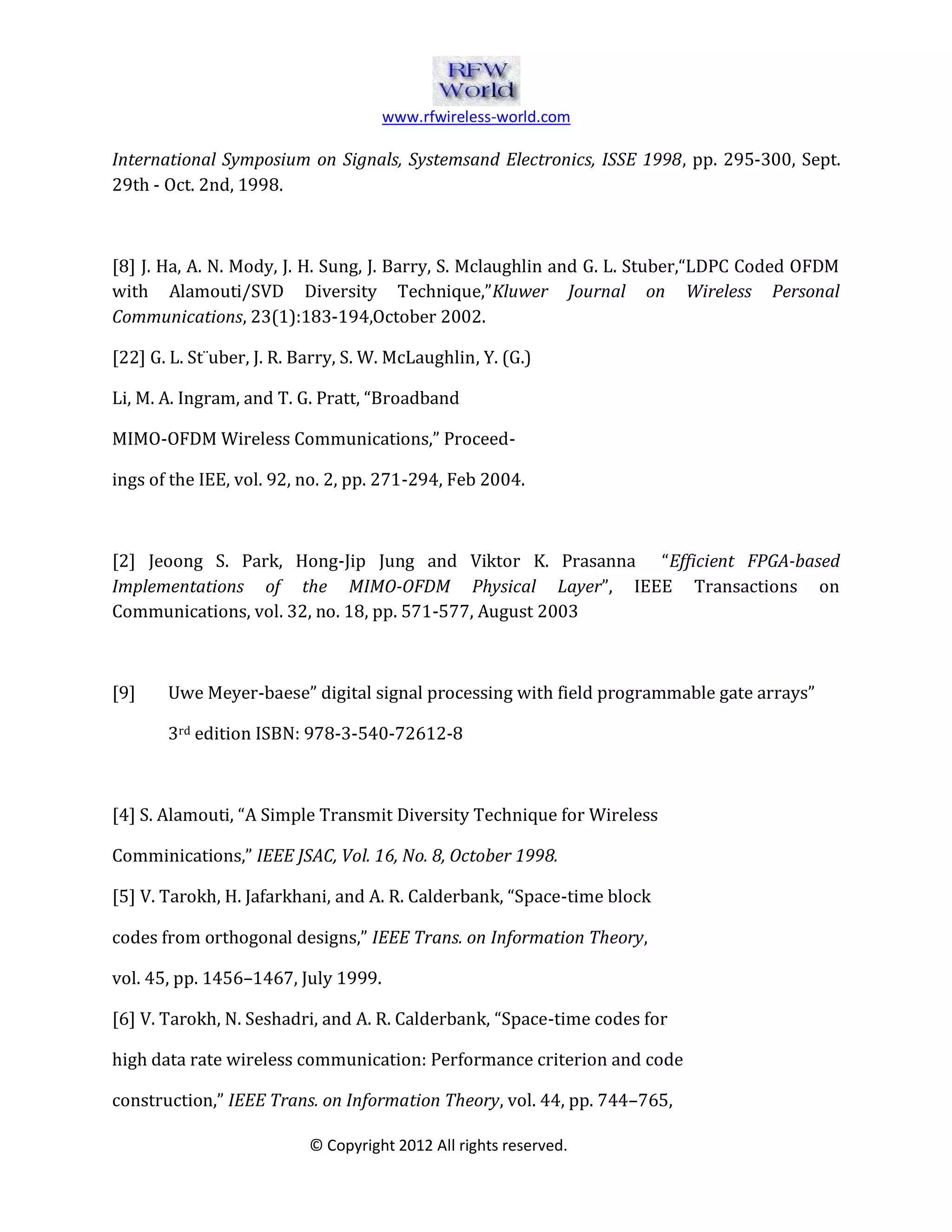 Fpga Implementation Of Mimo Pdf Computing Technology And Computing