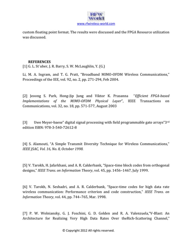 Fpga Implementation Of Mimo Pdf Computing Technology And Computing 7870