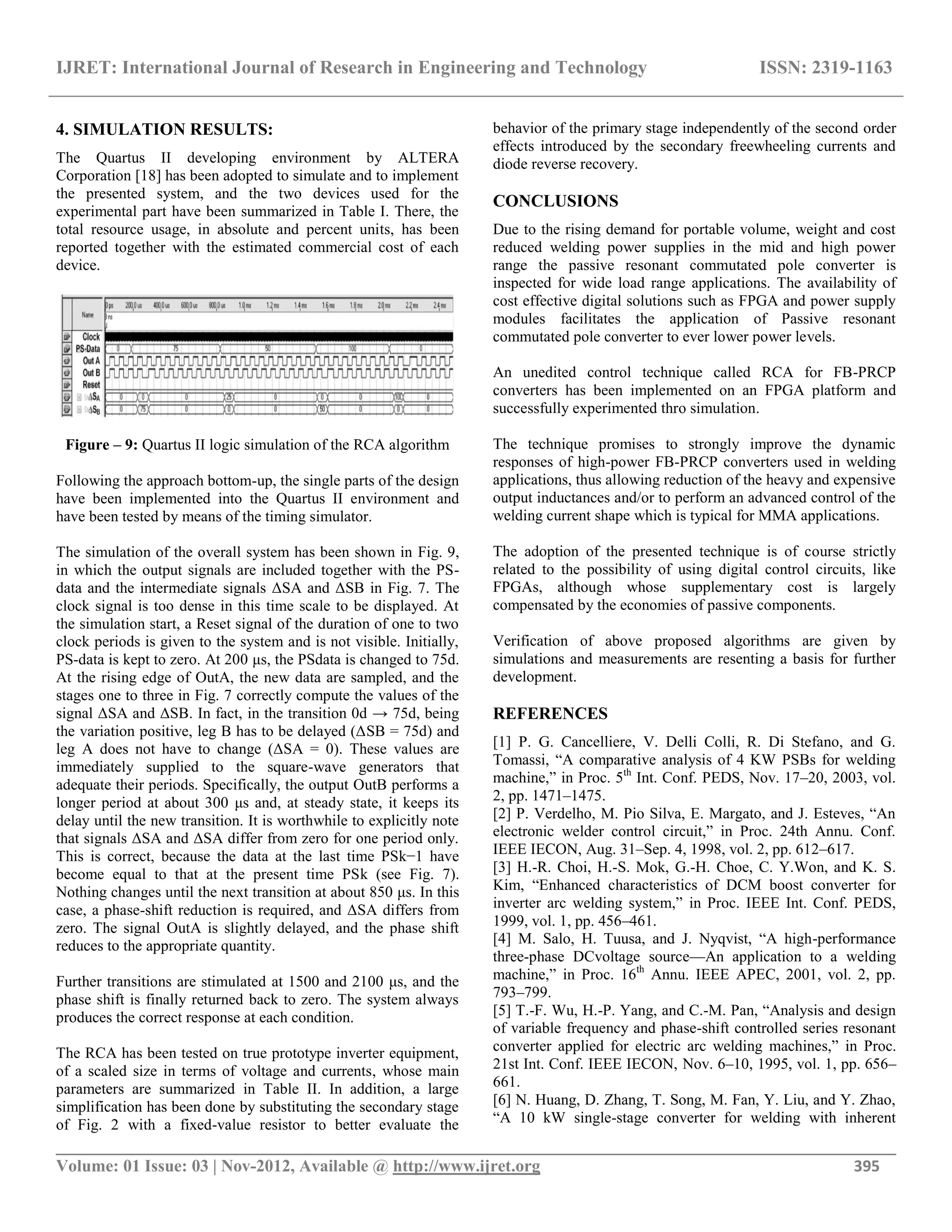 Fpga Implementation Of Race Control Algorithm For Full Bridge Prcp Converter Pdf