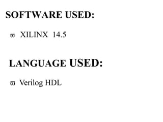 Fpga implementation on advance traffic light | PPTX