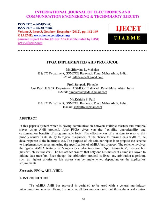 Fpga implemented ahb protocol | PDF | Computer Networking | Computing