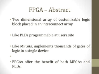Fpga optimus main_print | PPTX