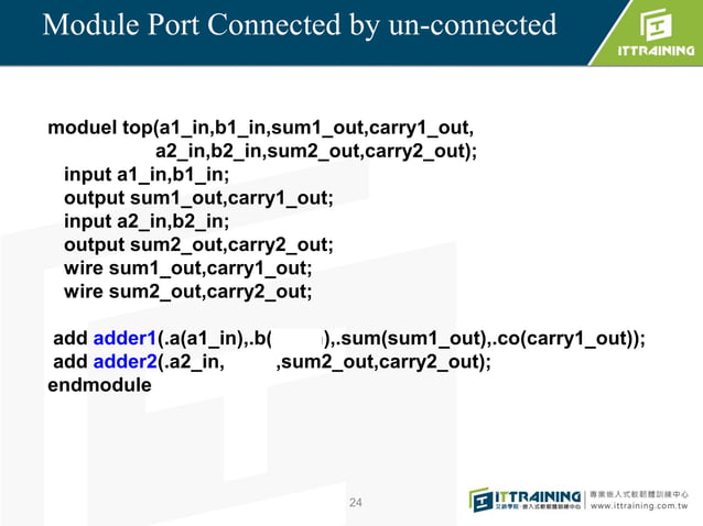 Verilog 語法教學 | PPT | Computing | Technology & Computing