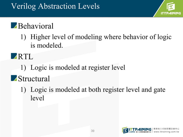 Verilog 語法教學 | PPT | Computing | Technology & Computing