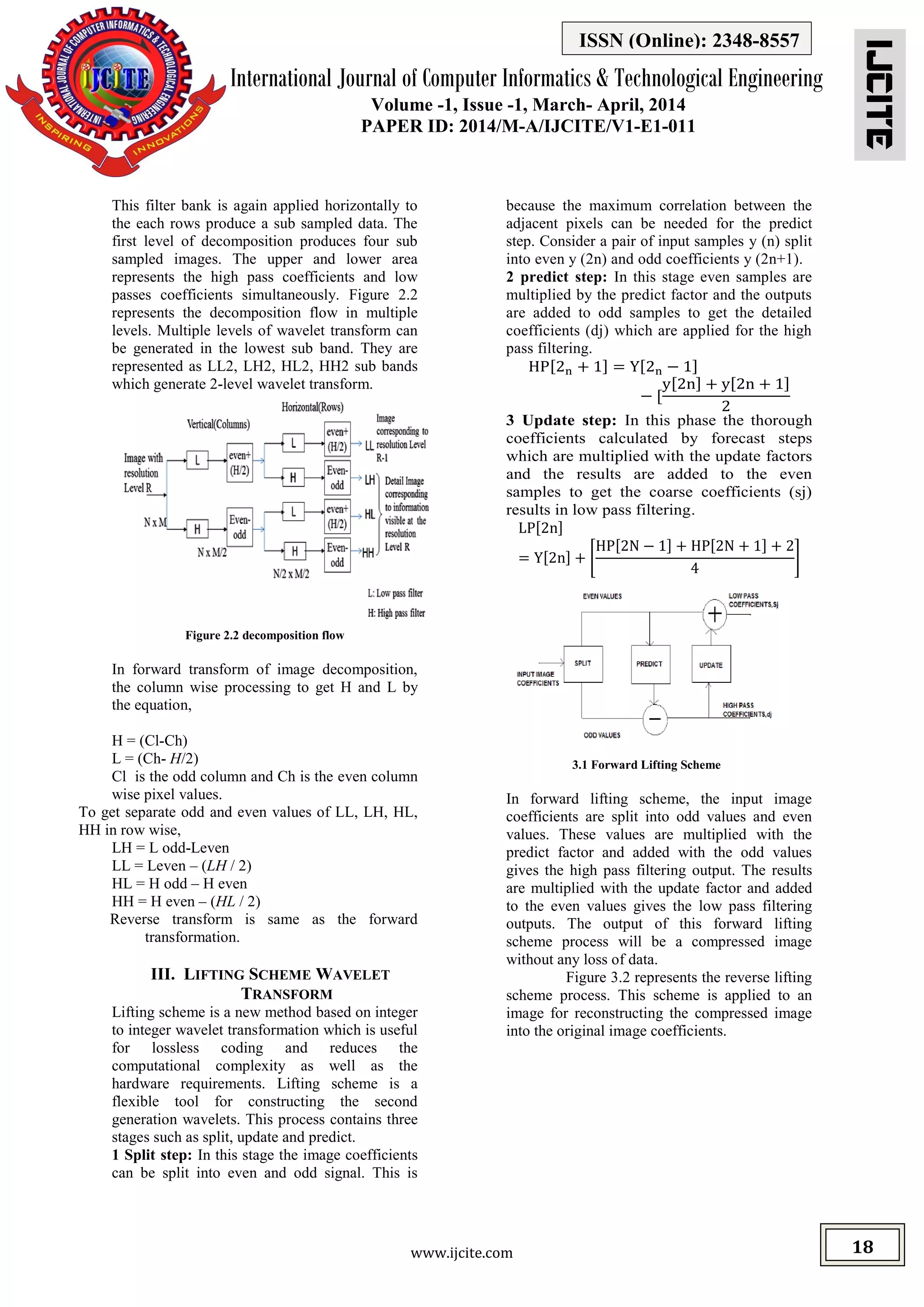 Fpga sotcore architecture for lifting scheme revised | PDF