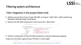 FPGA implementation of an Adaptive Noise Canceller (ANC) | PPT
