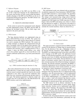 Fpga versus dsp for wavelet transform based voltage sags detection | PDF