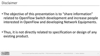 Howto createOpenFlow Switchusing FPGA (at FPGAX#6) | PDF