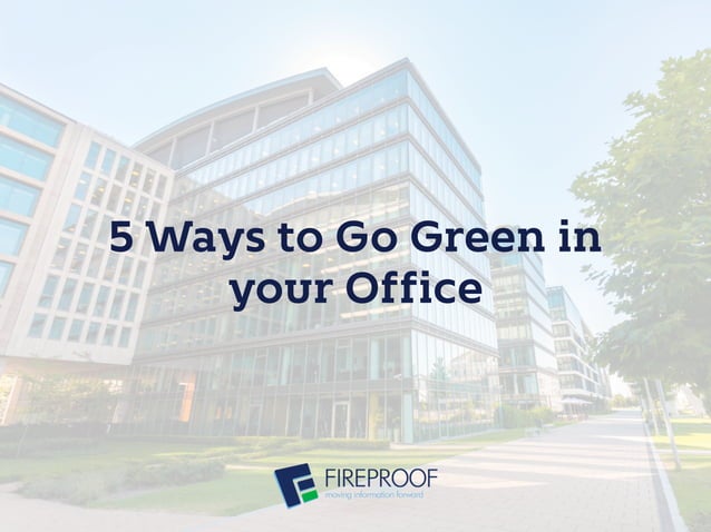 5 Ways to Go Green in Your Office