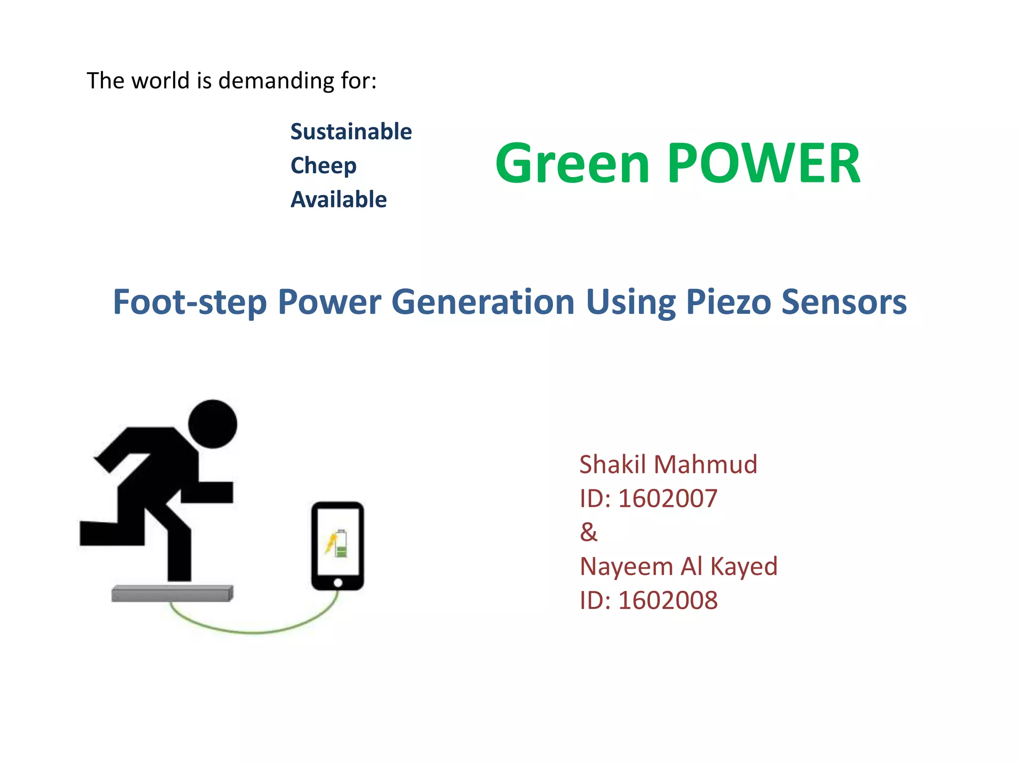 Foot step power presentation | PPT