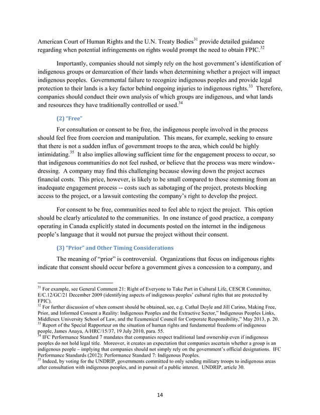 Indigenous Peoples’ Rights and the Role of Free, Prior and Informed ...