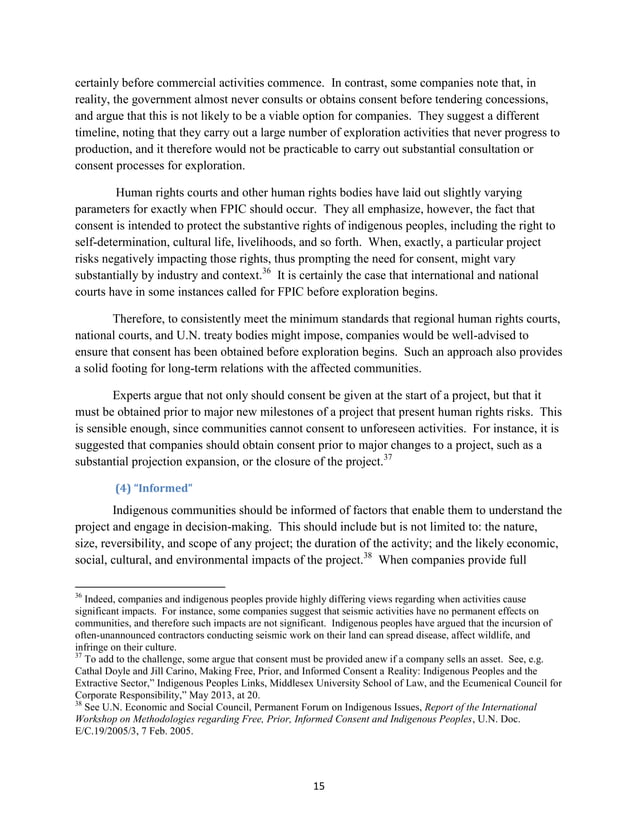Indigenous Peoples’ Rights and the Role of Free, Prior and Informed ...