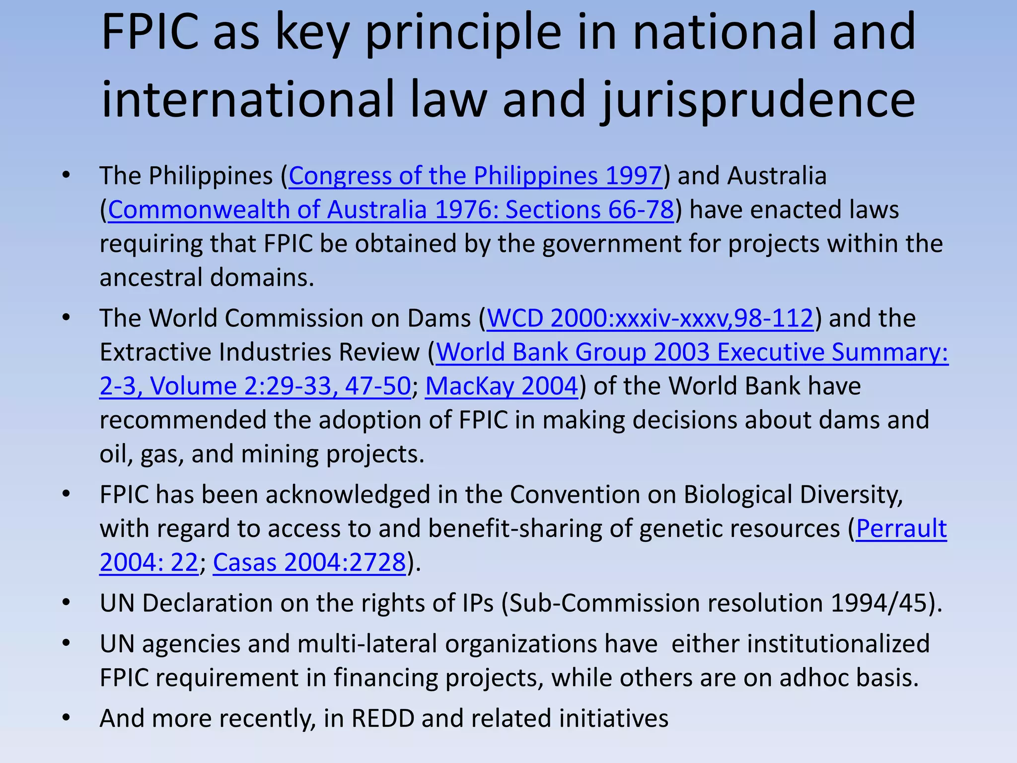 Free and Prior Informed Consent (FPIC) in Carbon Projects | PPTX